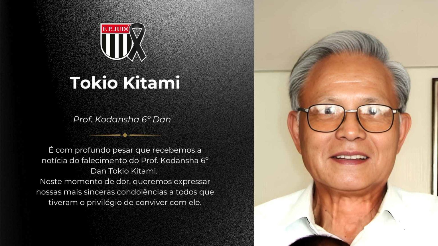 Nota de Falecimento – Professor Tokio Kitami - FPJ - Federação Paulista ...